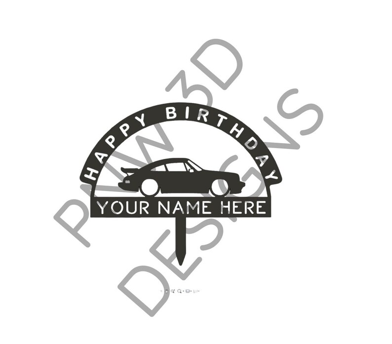 Classic 911 | Birthday Cake Topper | Personalized Cake Topper |car ...