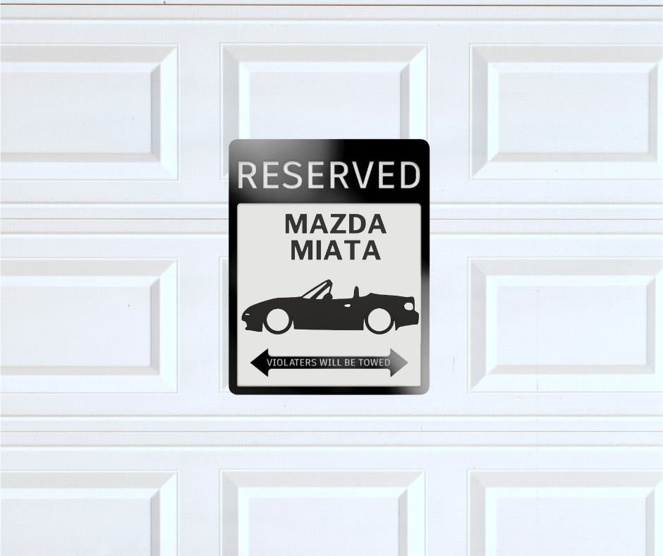 Mazda Miata Parking Sign | Aluminum 11x14" - Etsy