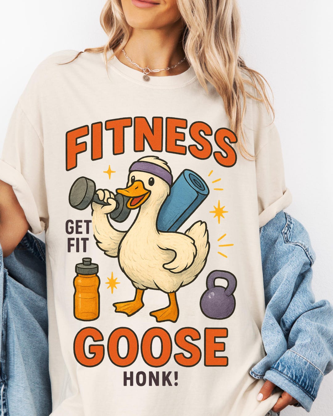 Fitness Goose PNG – Funny Gym Workout Duck – Get Fit Honk Design ...