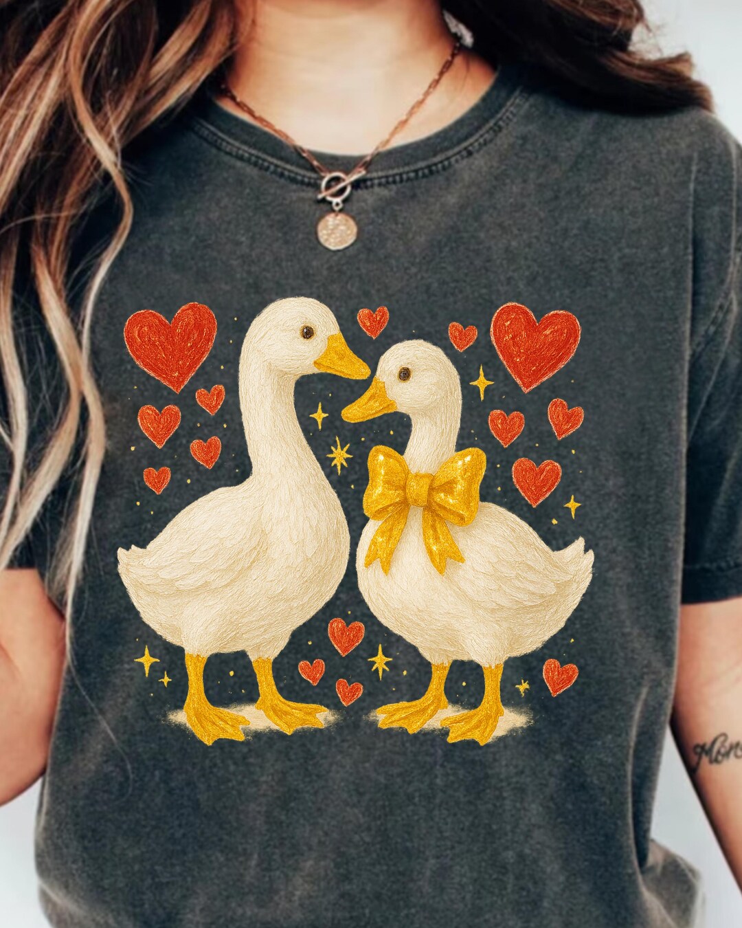 Love Goose Couple PNG | Cute Goose Clipart | Valentine Ducks ...