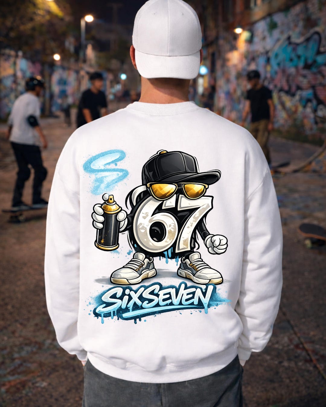 Graffiti 67 PNG Digital Download | Six Seven Street Art Character ...