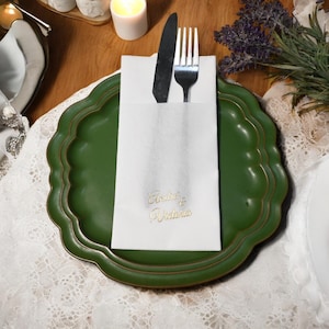 Personalised Napkins Wedding Custom Napkins Cocktail Wedding Paper ...