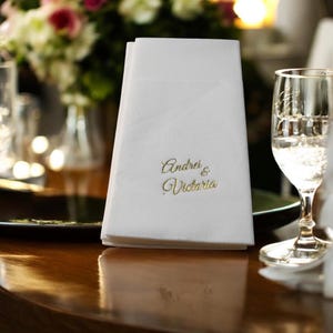 Personalised Napkins Wedding Custom Napkins Cocktail Wedding Paper ...