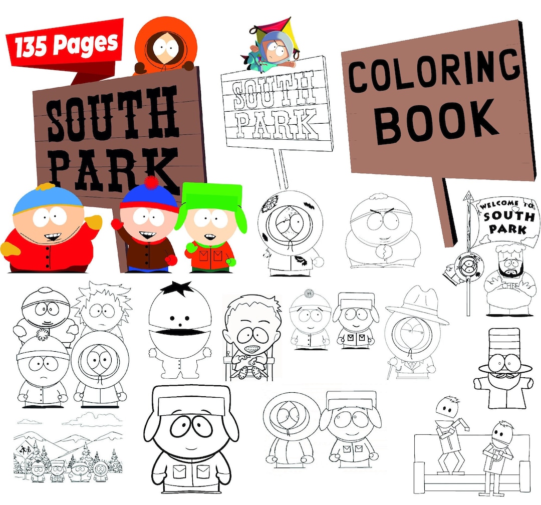 South Park Jumbo Coloring Book: 135 Fun Pages Filled With Characters ...