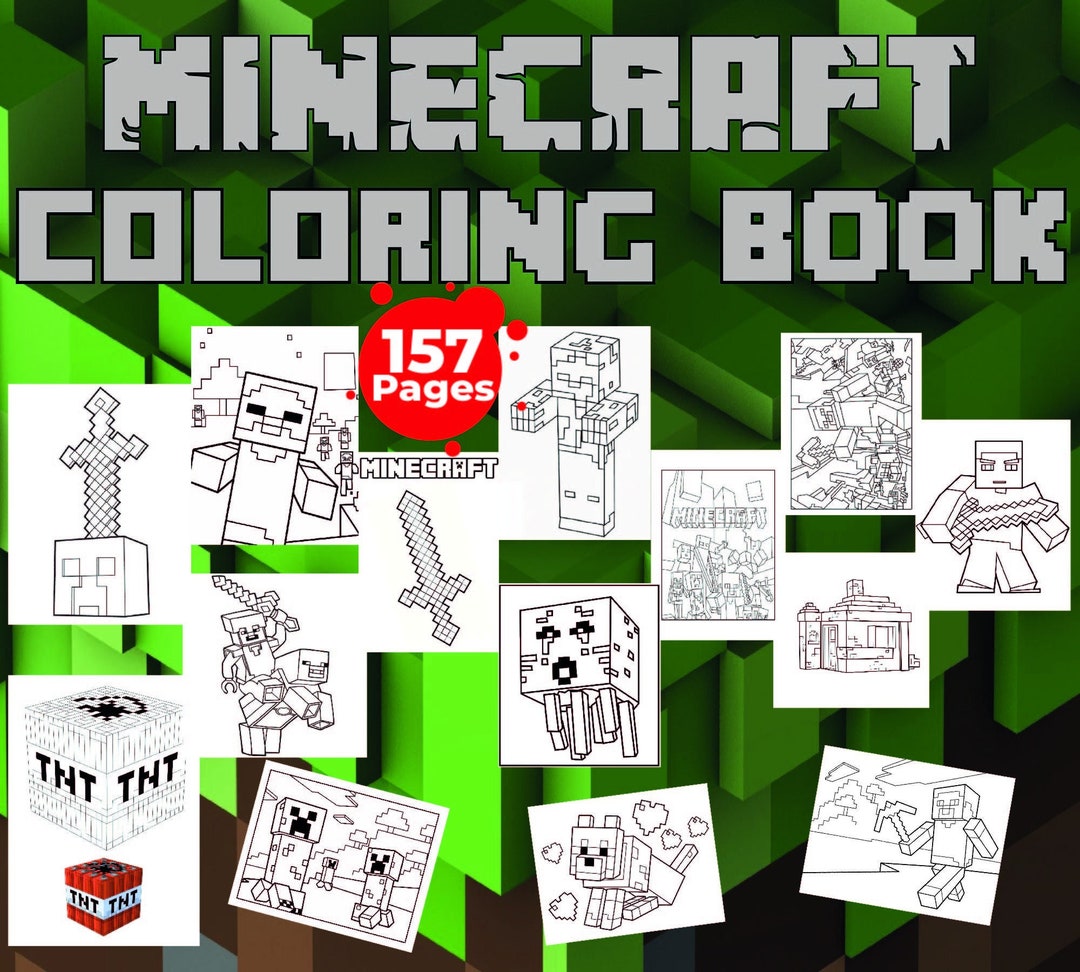 Unique Minecraft Digital Jumbo Coloring Book: 157 Pages With Bonus ...