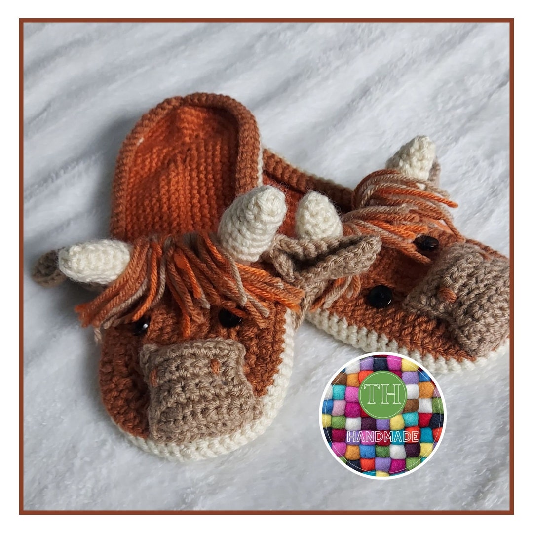 Handmade Highland Cow Slippers/sliders - Etsy