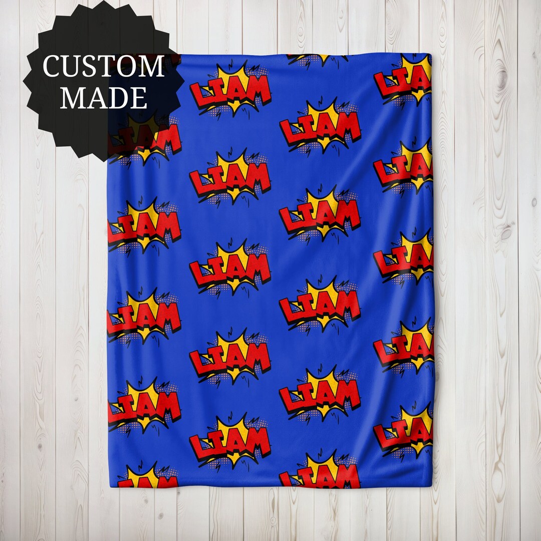 Comic Book Theme Blanket Comic Book Lover Birthday Gift for Toddler Kid ...