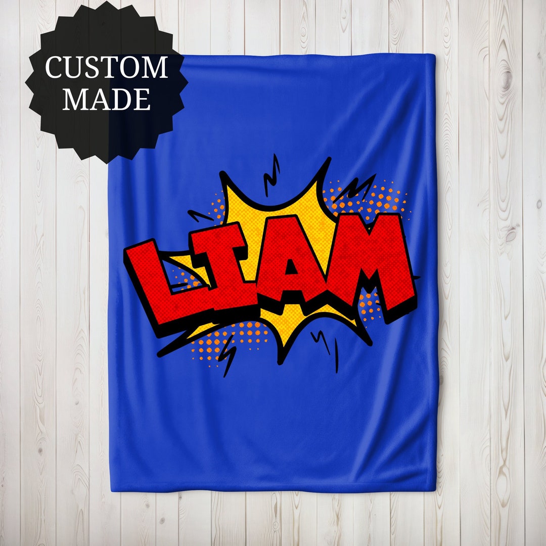 Comic Book Theme Blanket Comic Book Lover Birthday Gift for Toddler Kid ...