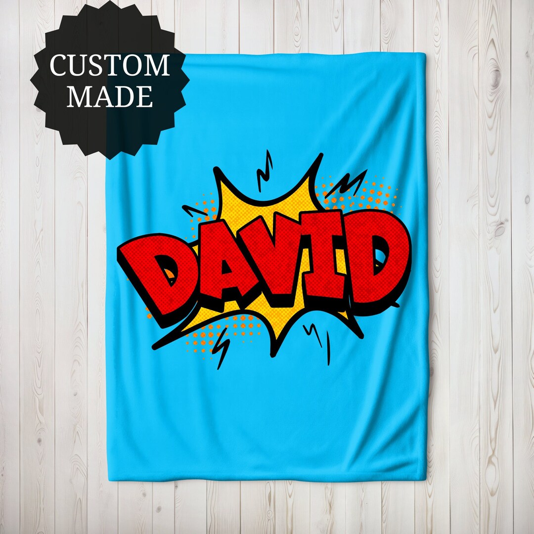 Comic Book Theme Blanket Comic Book Lover Birthday Gift for Toddler Kid ...