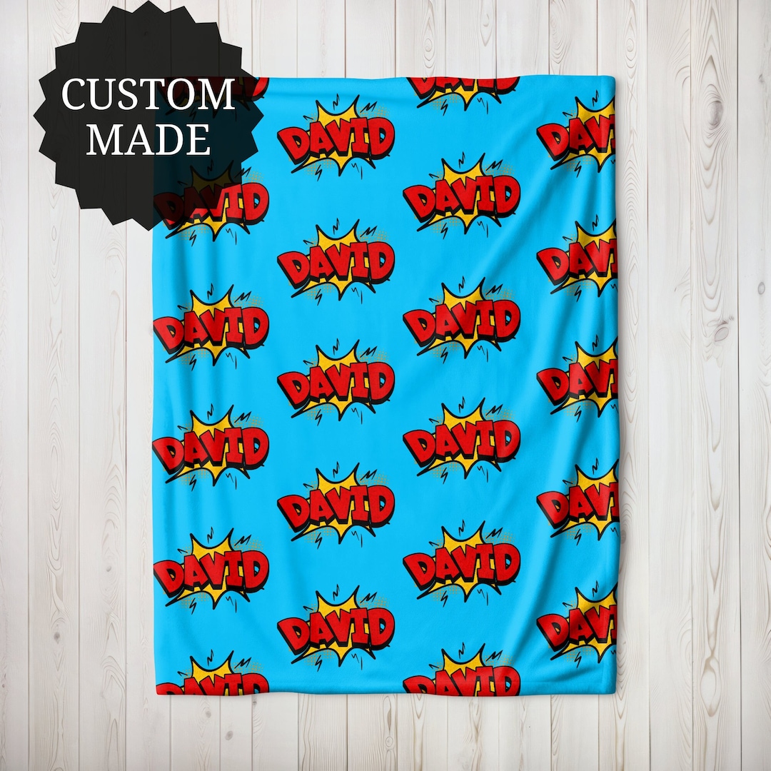 Comic Book Theme Blanket Comic Book Lover Birthday Gift for Toddler Kid ...