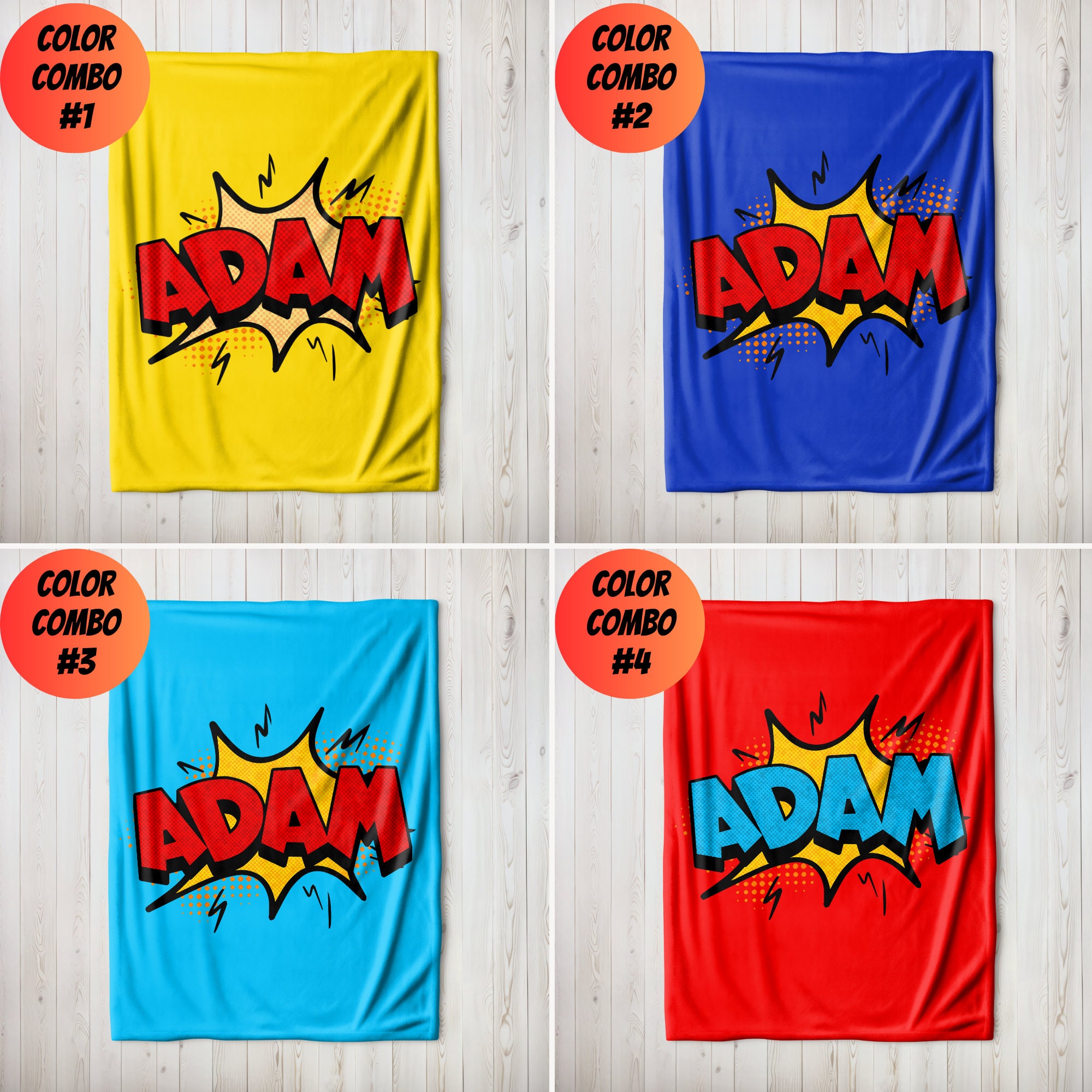 Comic Book Theme Blanket Comic Book Lover Birthday Gift for Toddler Kid ...