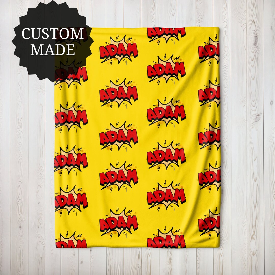 Comic Book Theme Blanket Comic Book Lover Birthday Gift for Toddler Kid ...
