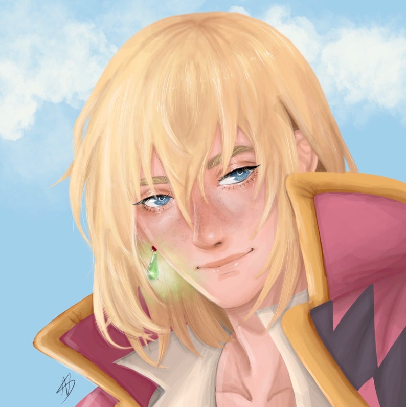 Howl Pendragon howls Moving Castle Anime Print 6x6/10x10 - Etsy Canada