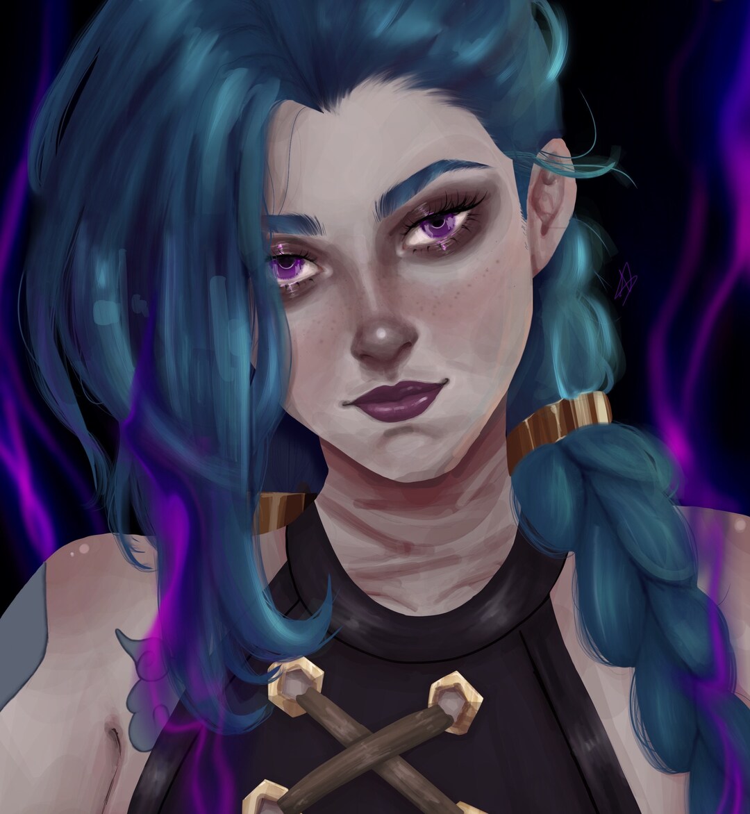 Jinx league of Legends Anime Print 6x6/10x10 - Etsy