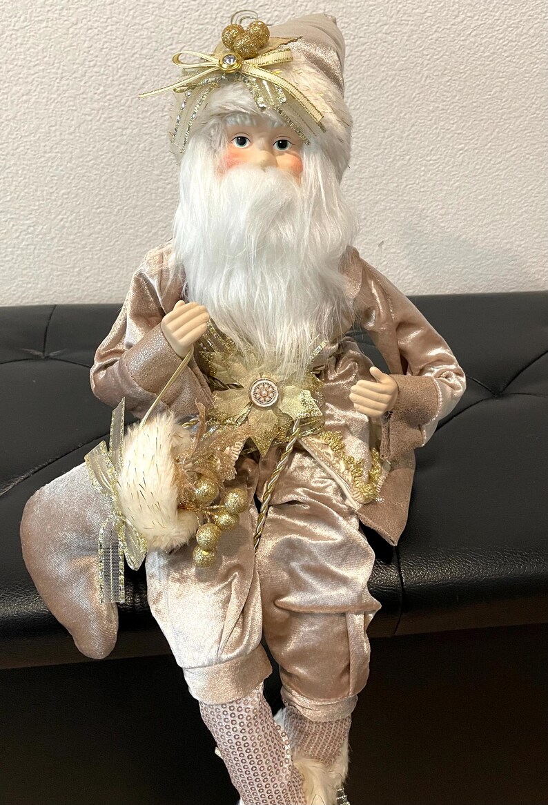 Martha Stewart Christmas Shelf Sitter Posable 22” Santa Claus Doll New ...