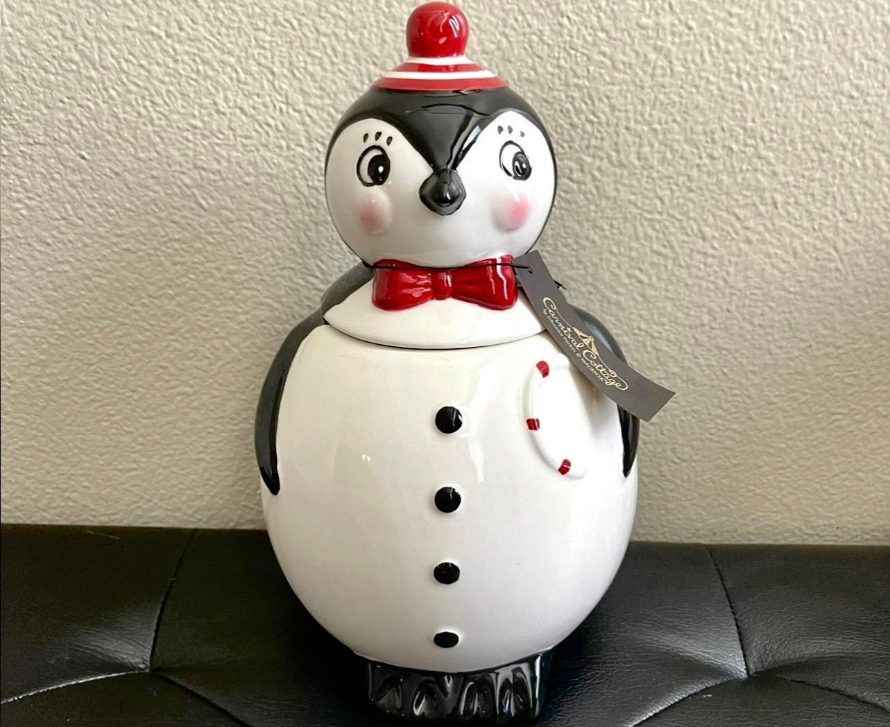 Johanna Parker Carnival Cottage Penguin Christmas Canisters - Etsy