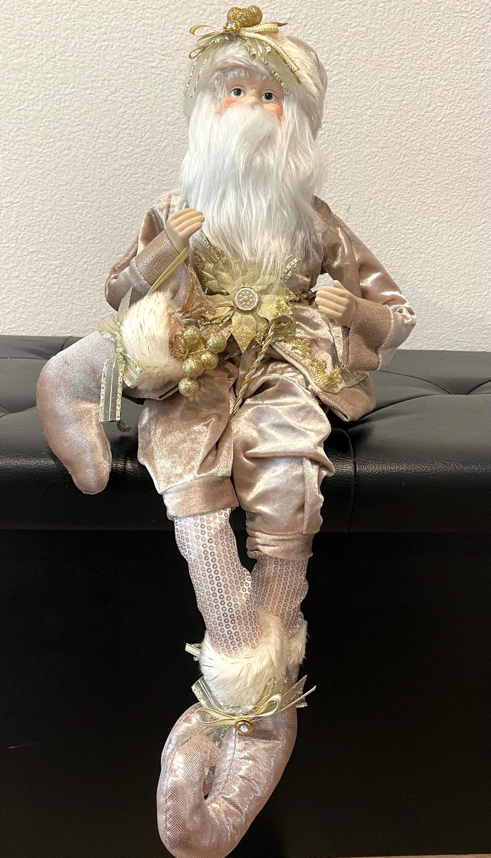 Martha Stewart Christmas Shelf Sitter Posable 22” Santa Claus Doll New ...