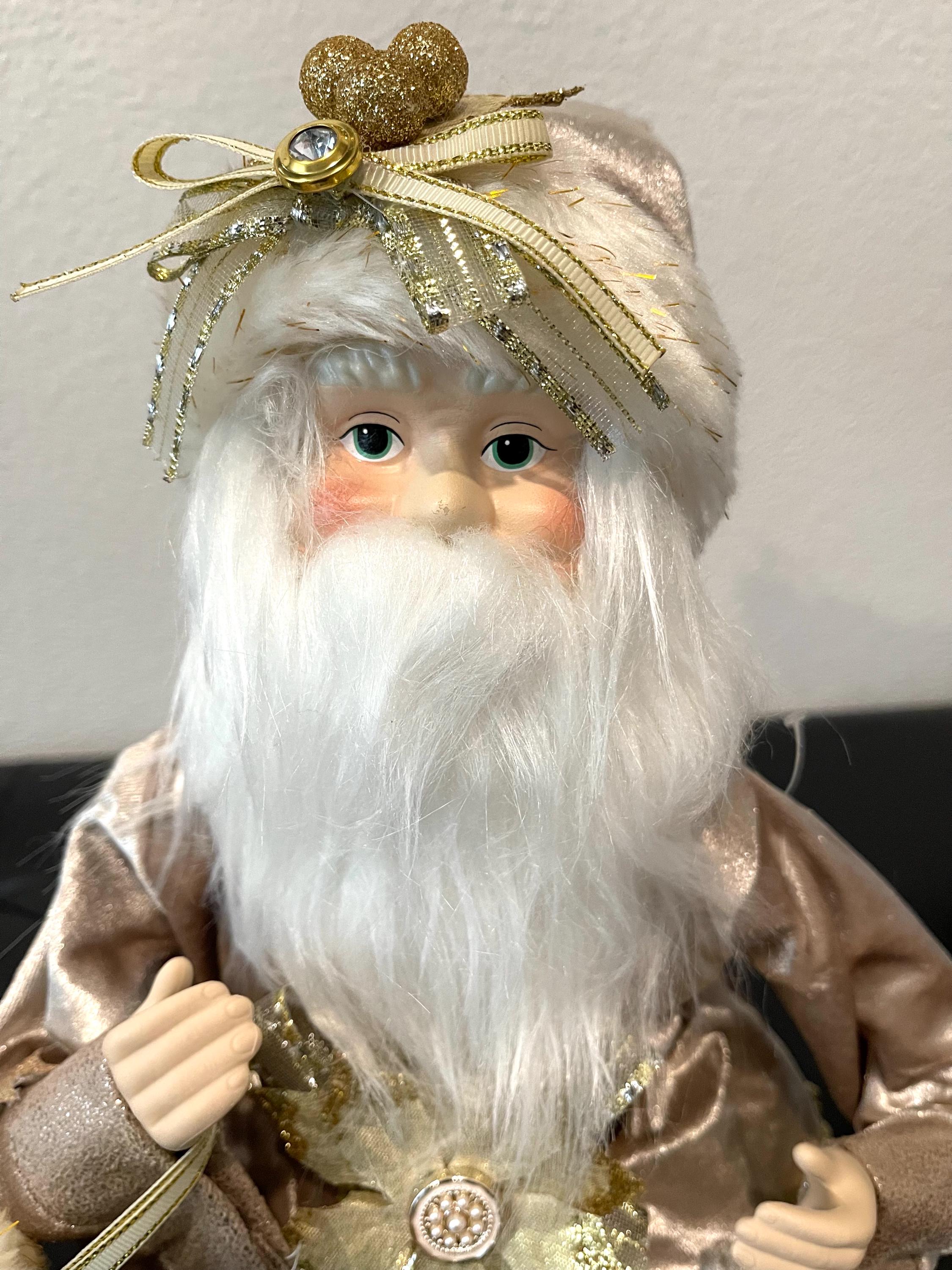 Martha Stewart Christmas Shelf Sitter Posable 22” Santa Claus Doll New ...