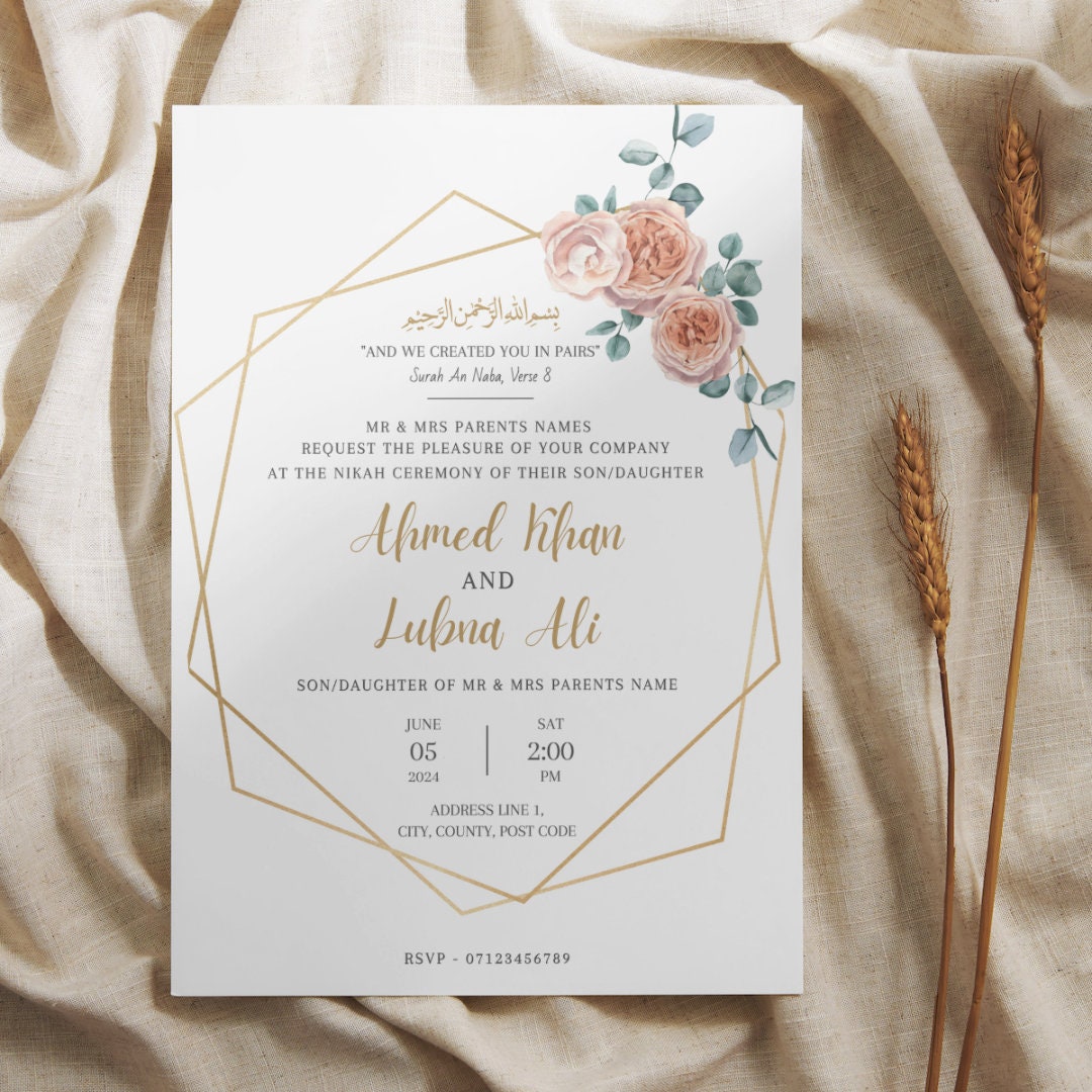 Muslim Wedding Invites | Wedding Invitations | Wedding Invitations ...