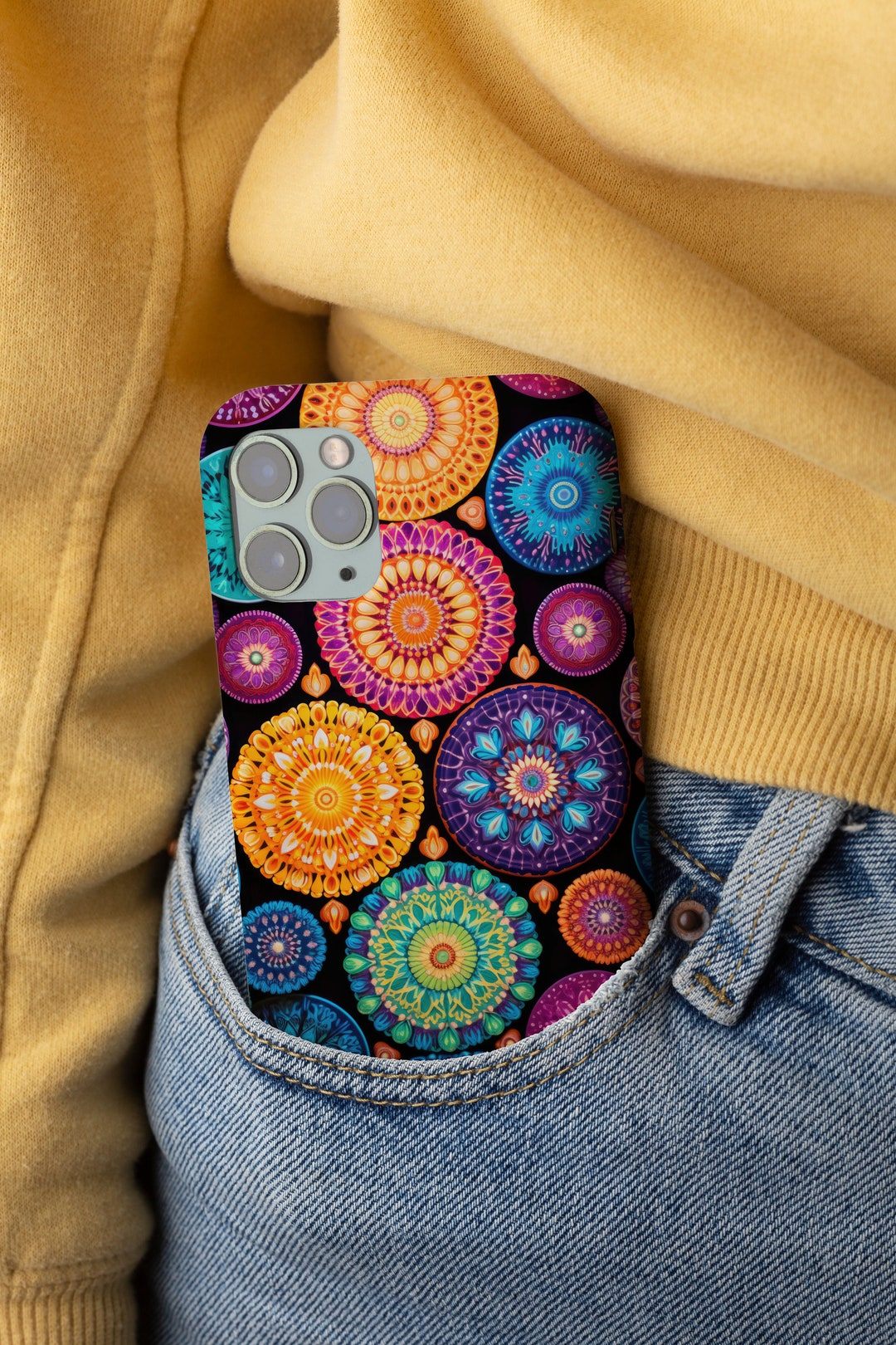 Colorful Pattern Phone Case iPhone 15 14 13 12 Pro XS X SE Samsung S23 ...