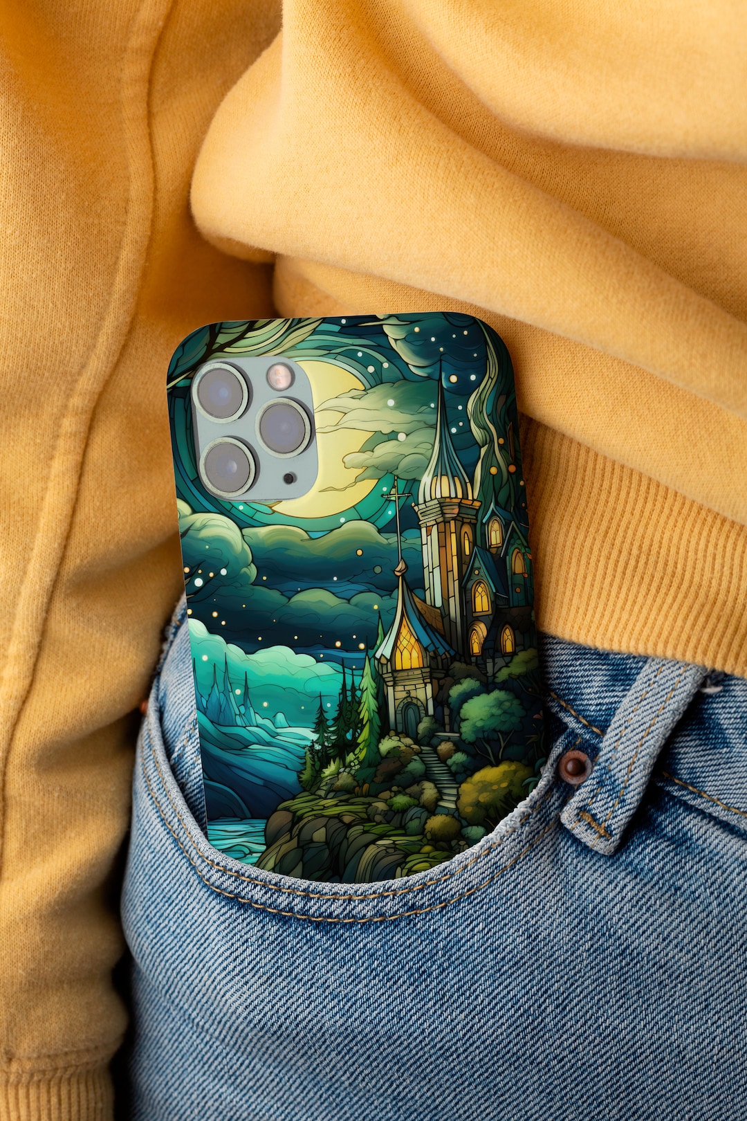 Stained Glass Phone Case Cozy Tough iPhone 15 14 13 12 Pro XS X SE ...