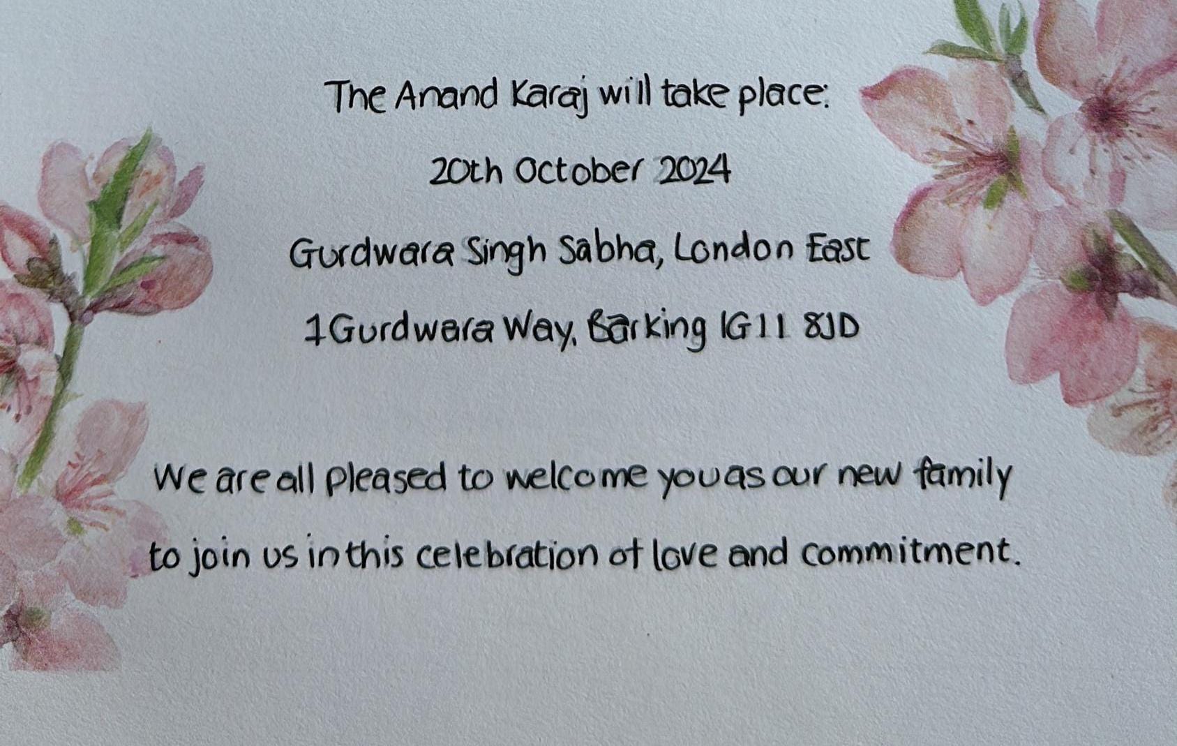 Sahi Chitee - Hand Painted Traditional Wedding Invitation - Written in ...