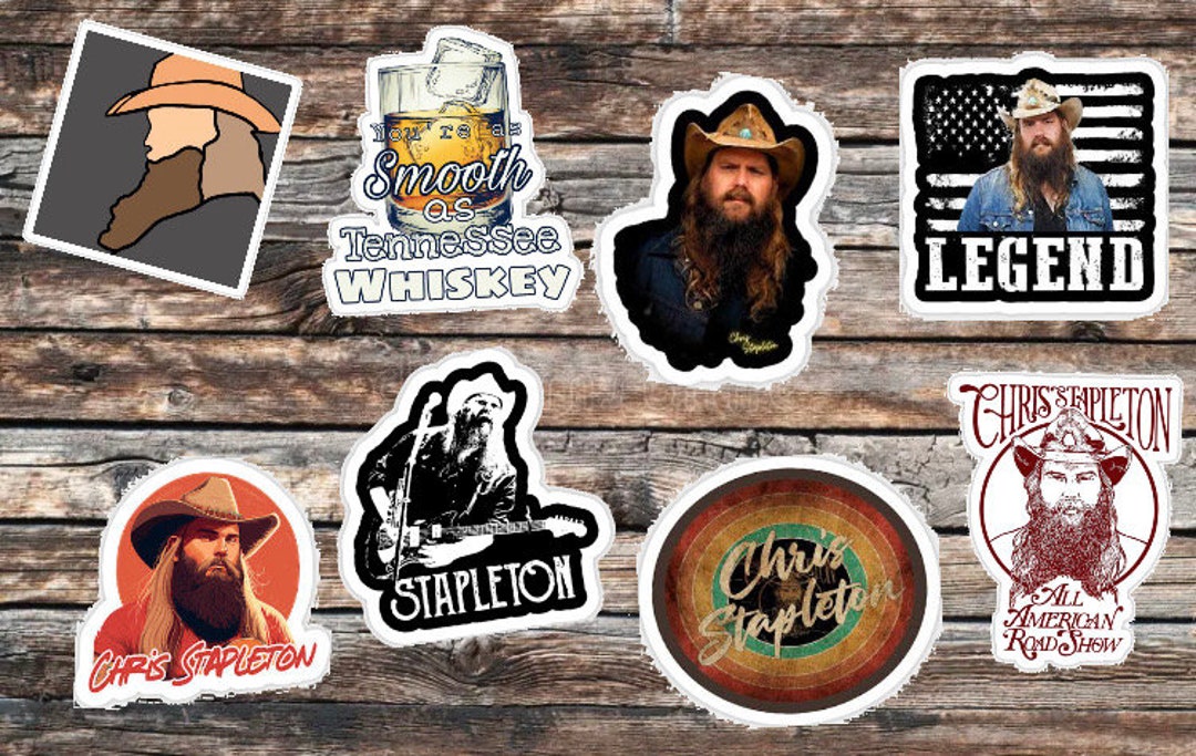 Chris Stapleton Sticker Pack 8 Count Free Shipping - Etsy