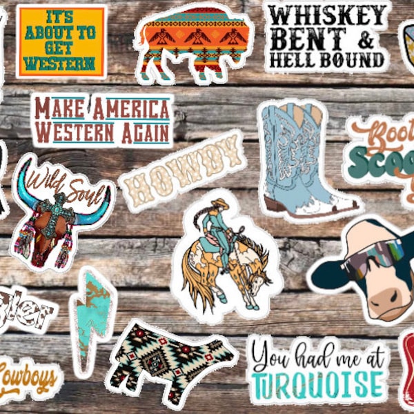 Western Stickers - Etsy