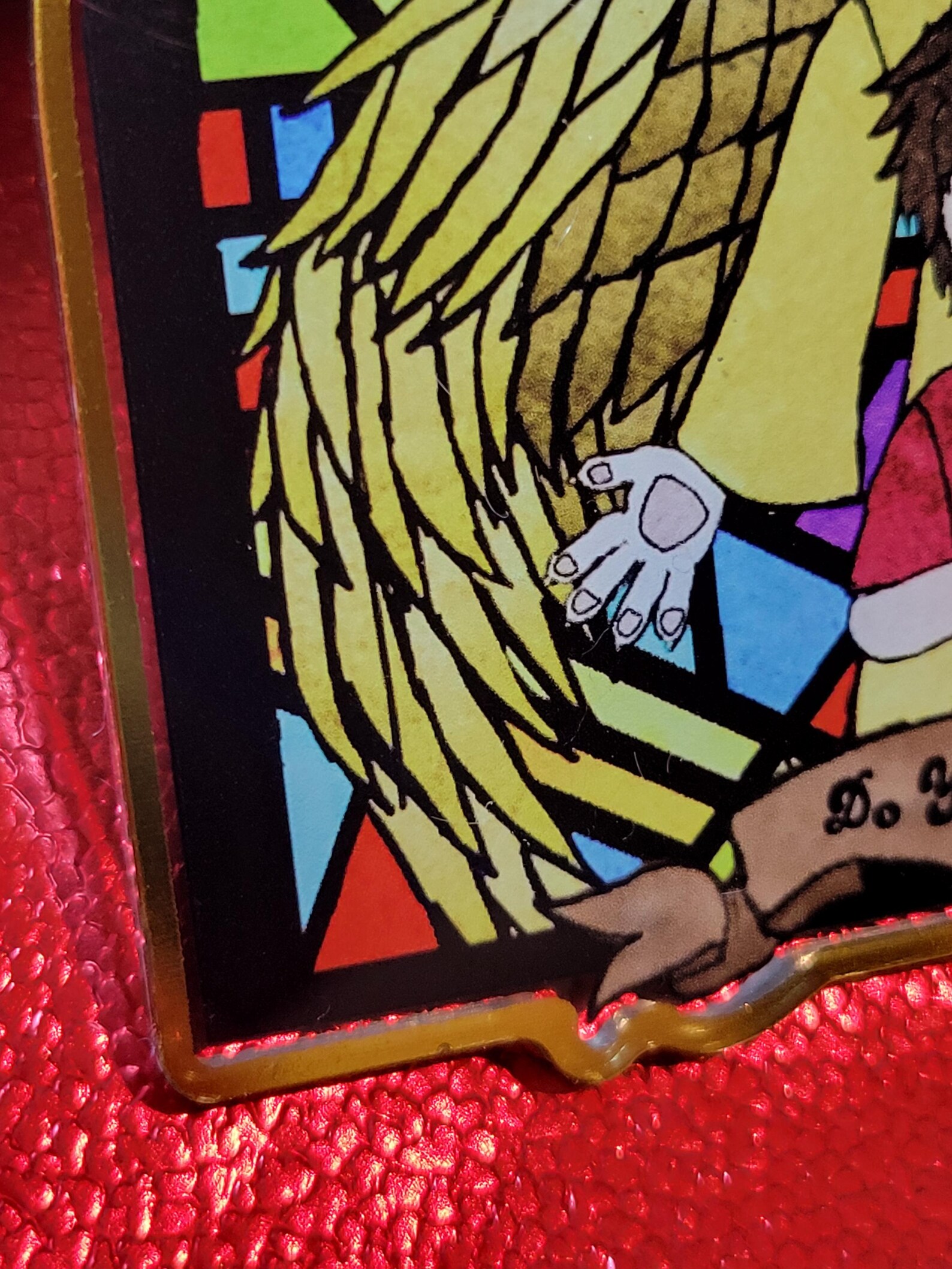 Angel Hare Gabby & Jonah Whitman Keychain Acrylic Charm Gold Edged 4 ...