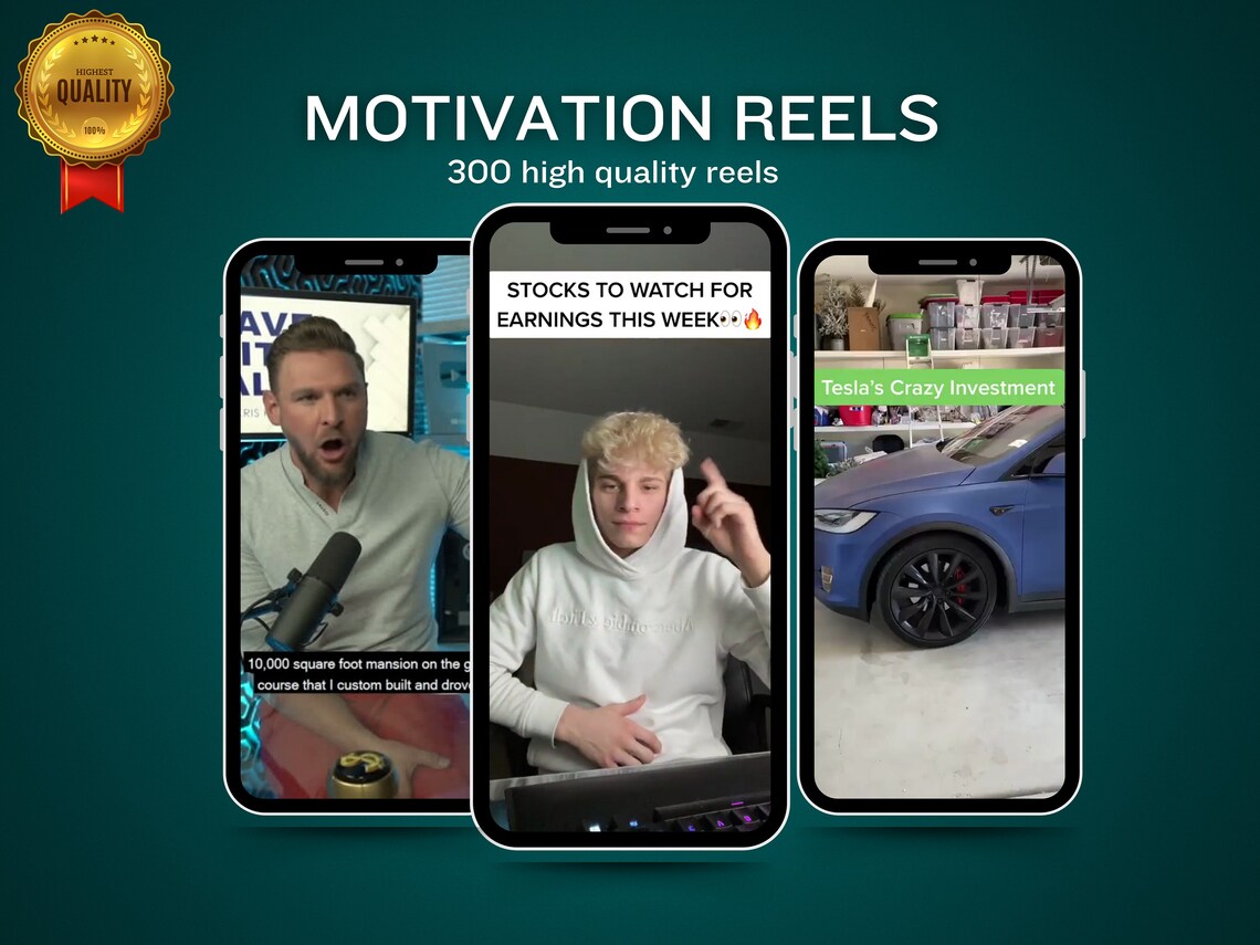 300 Motivational Reels Bundle - Instant Download, Viral Reels ...