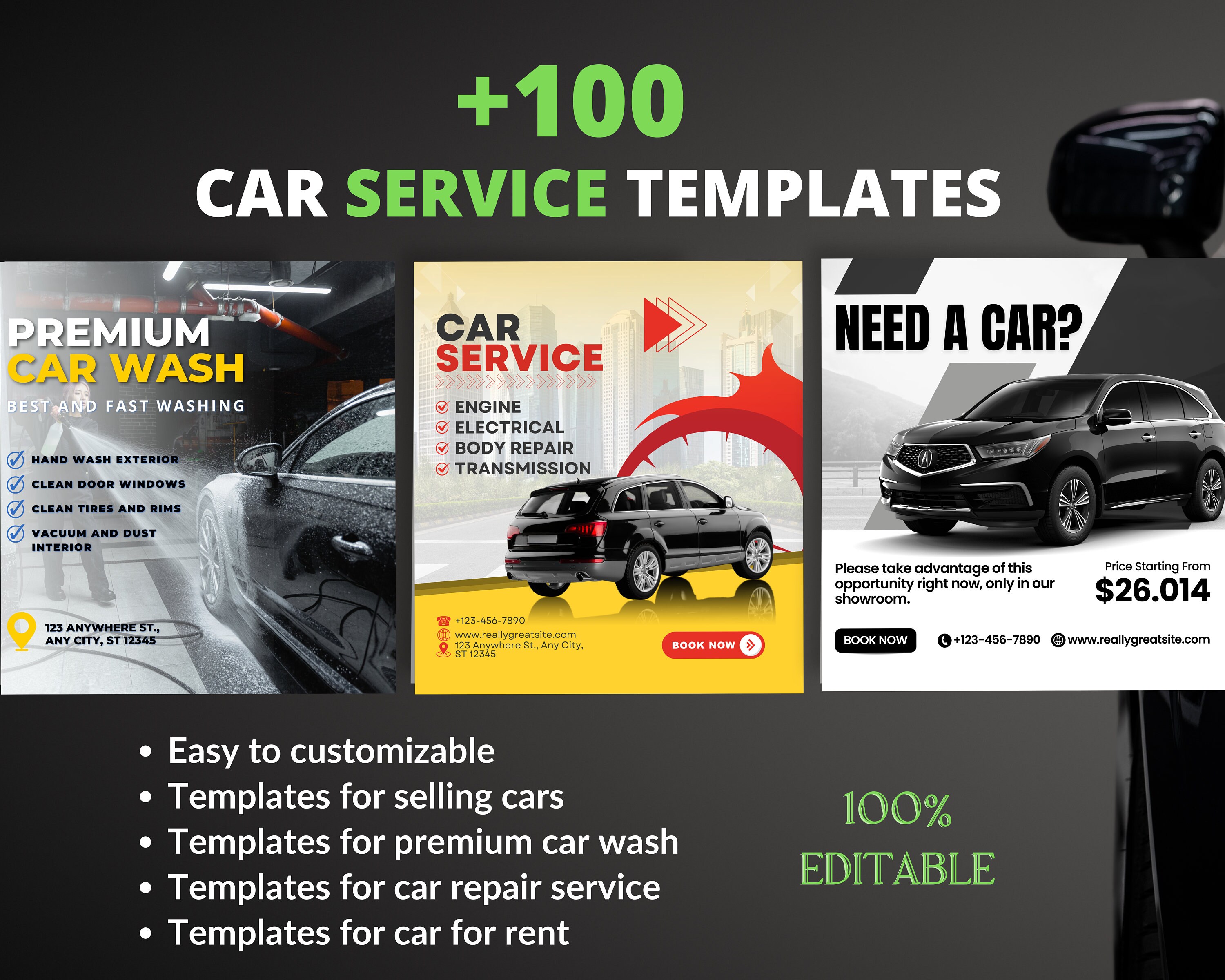 Car Templates Cars Template Editable Instagram Templates Service ...