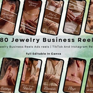 Jewelry Reels Template Bundle - Instant Downloads, Canva Template, and ...