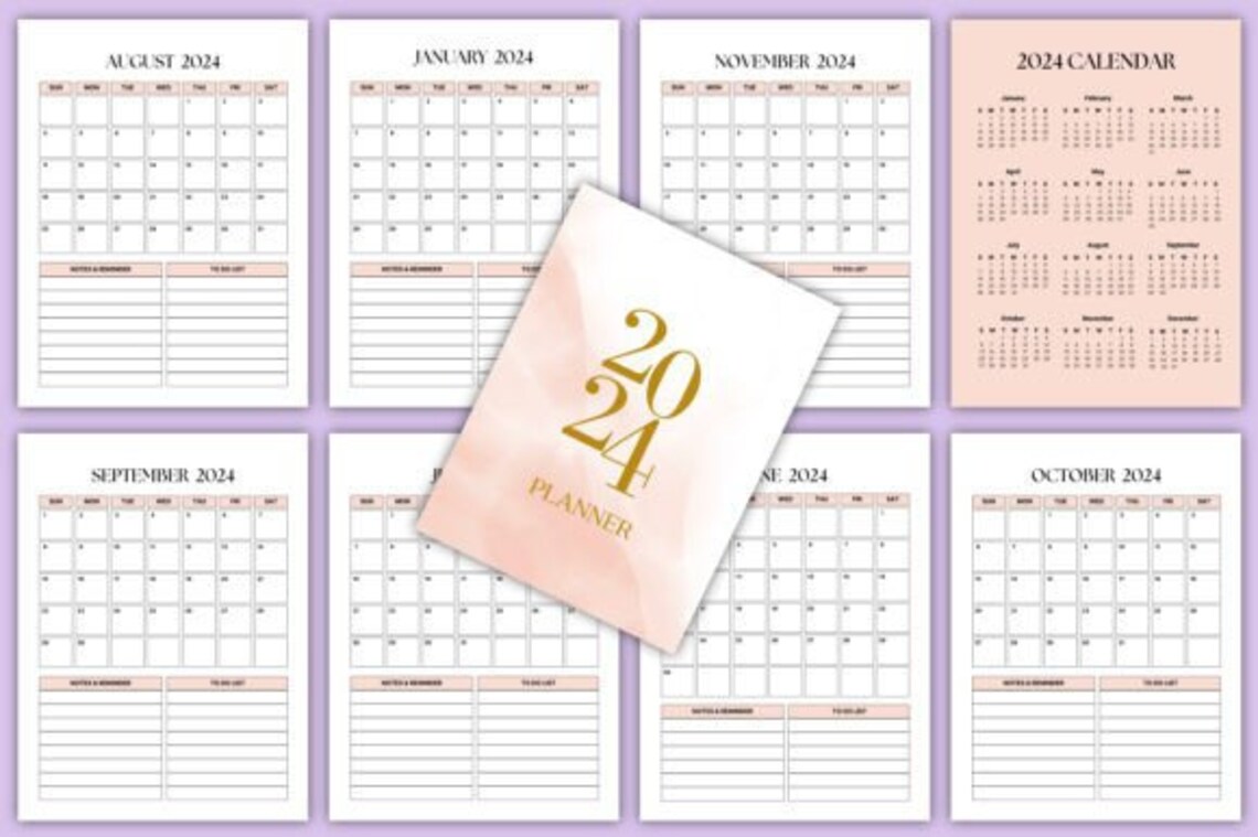 Editable 365 Days 2024 Planner Canva KDP Planner, Goodnotes Planner ...