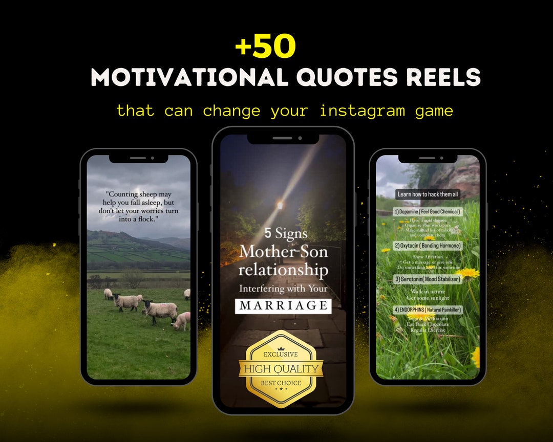 50+ Motivational Reels Bundle - Instant Downloads, Viral Reels, and ...
