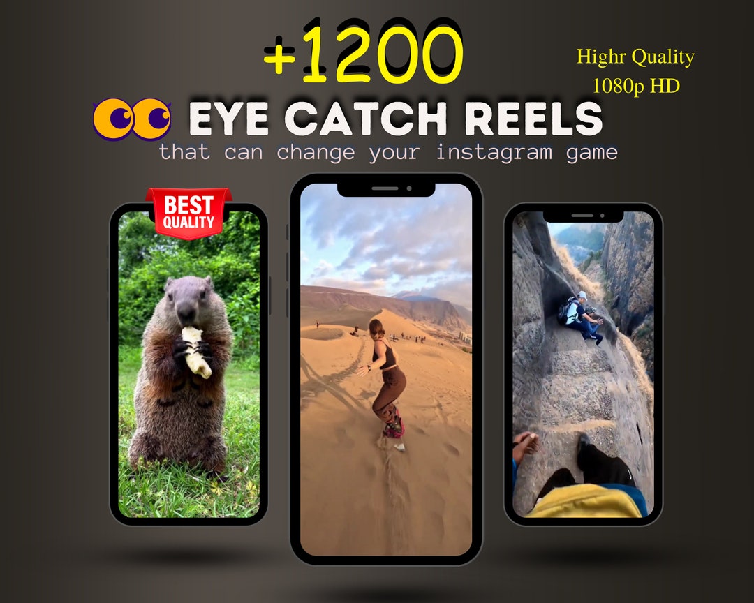 1200+ Eye-catching Reels Bundle, Instagram Reels - Tiktok, Youtube ...