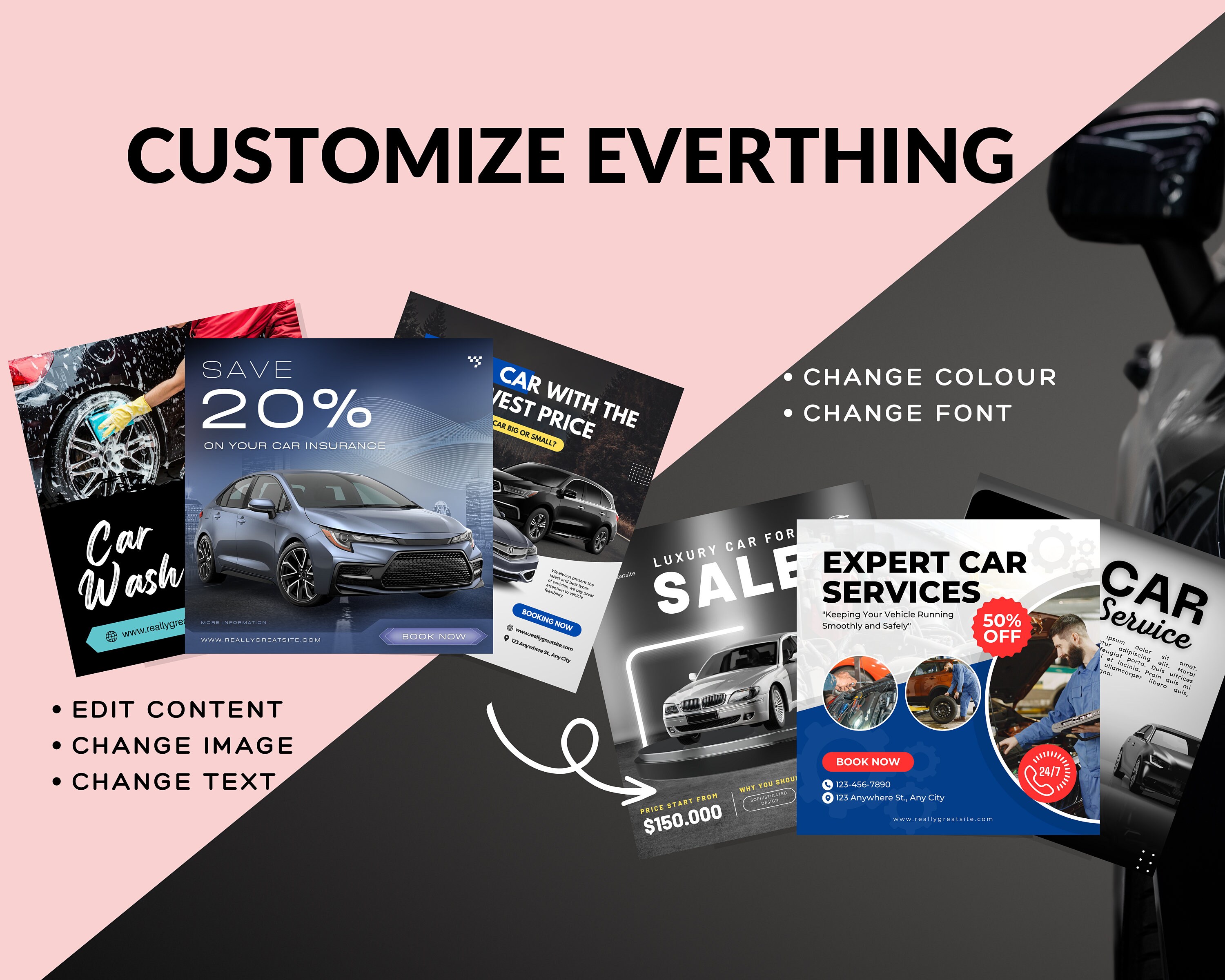 Car Templates Cars Template Editable Instagram Templates Service ...