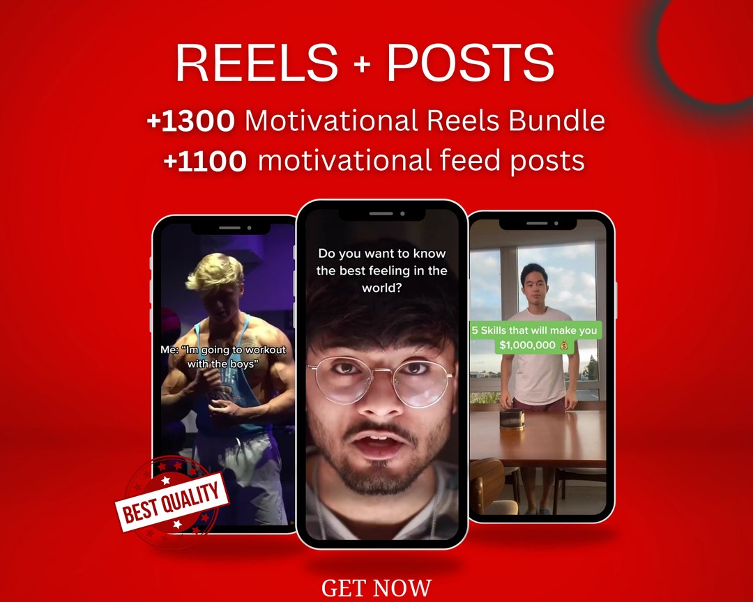 2400+ Motivational Reels Bundle Motivation Quotes Viral Reels Instagram ...