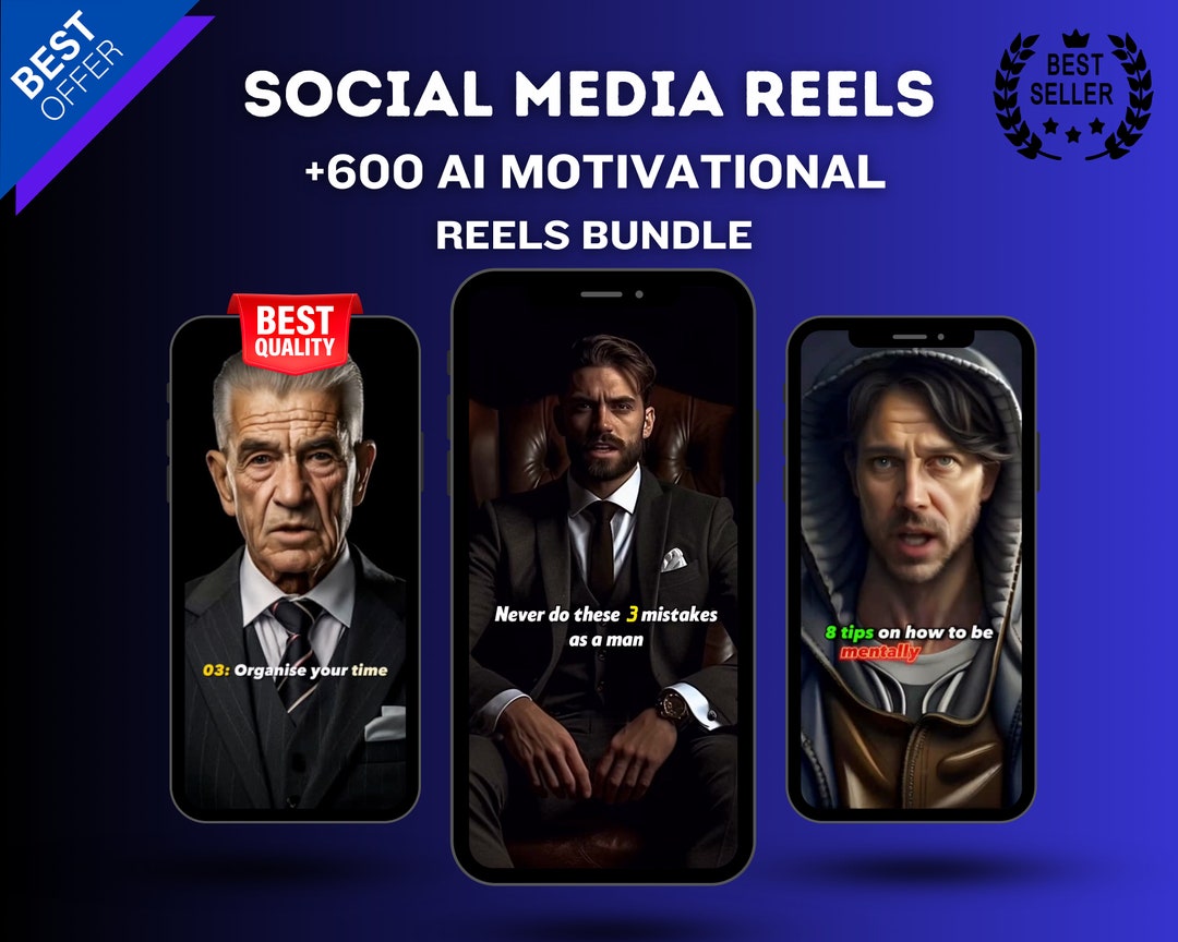 AI Reels Bundle for Your Instagram, Youtube, Tiktok. AI Reels Bundle | AI Motivational Reels. - Etsy