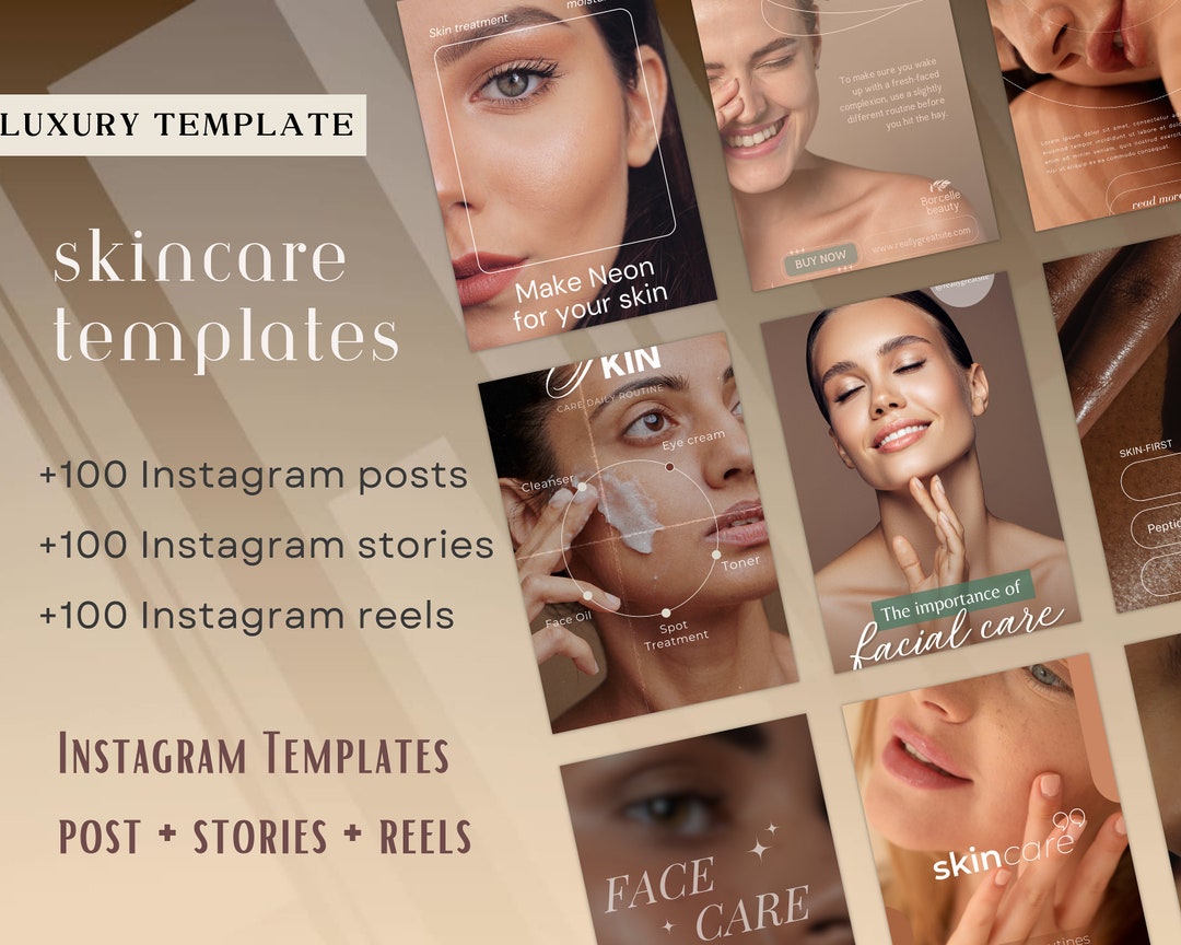 Skincare Reels for Skin Clinic Canva Template Permanent Makeup Skincare ...