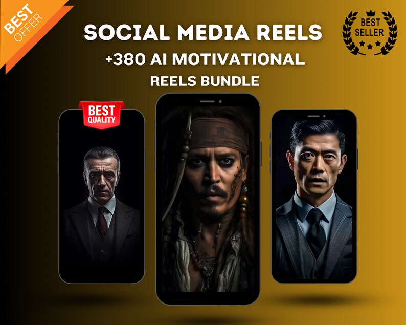 380+ AI Reel Bundle for Your Instagram Youtube Tiktok Motivation AI ...