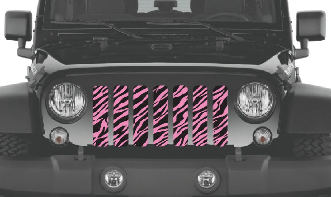 Baby Pink Zebra Print Grille Insert for Wrangler or Gladiator 1976-2023 ...