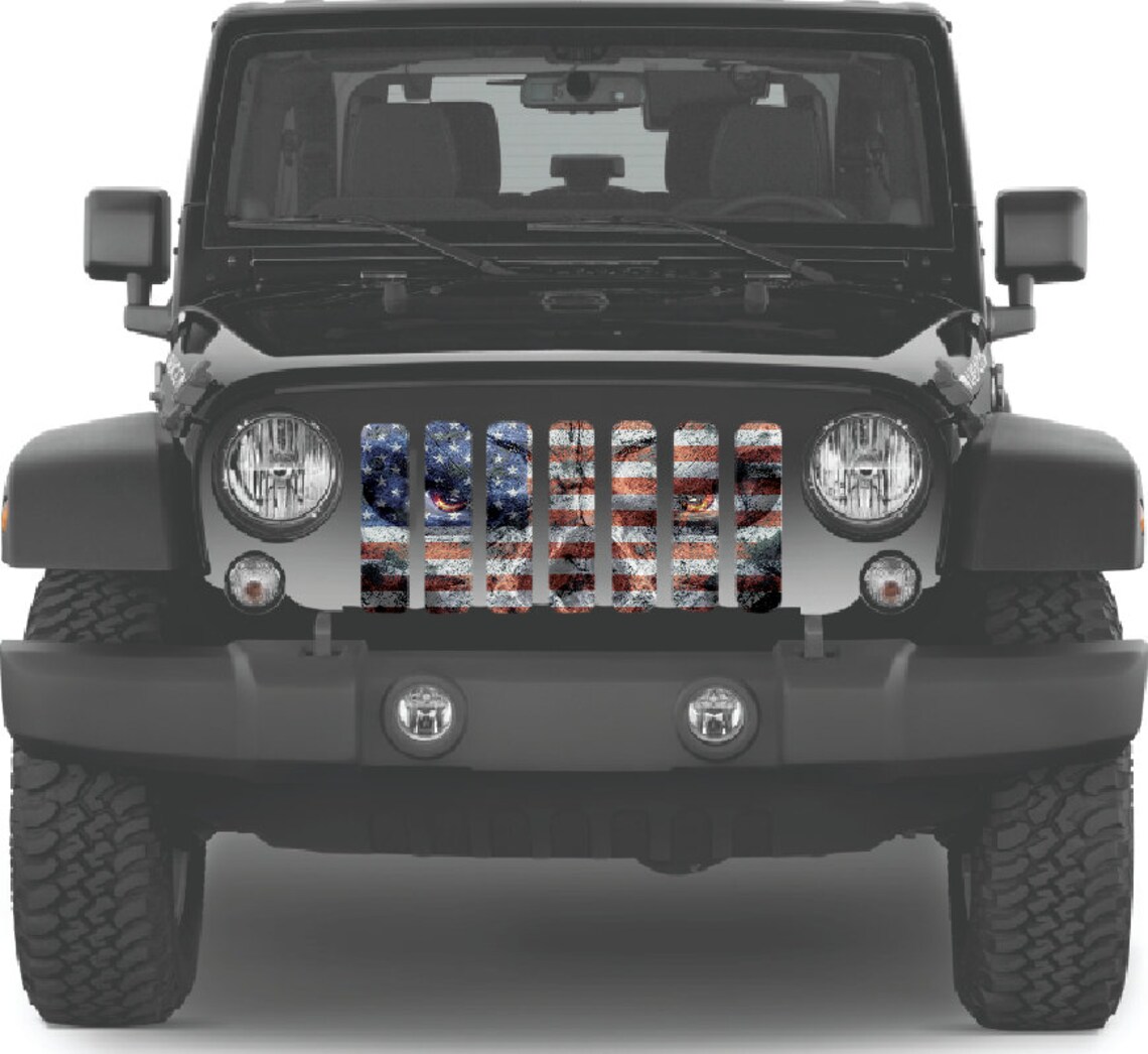 Angry Patriot Flag Grille Insert for Wrangler or Gladiator 1976-2023 Cj ...