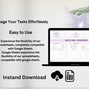 Meeting Tracker Template Google Sheets, Digital Download, Track ...