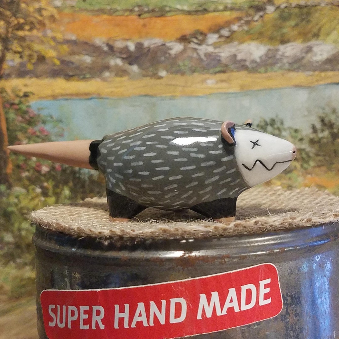 Handmade Ceramic Opossum - "little Guy" Pottery Possum Figurine - Etsy