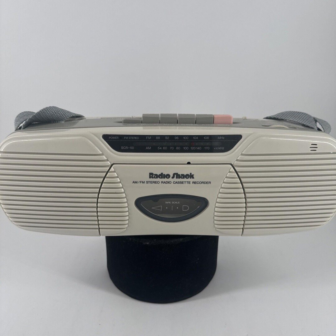 Radio Shack Scr-50 AM/FM Radio Cassette Tape Tested VTG 1990s Boombox W ...