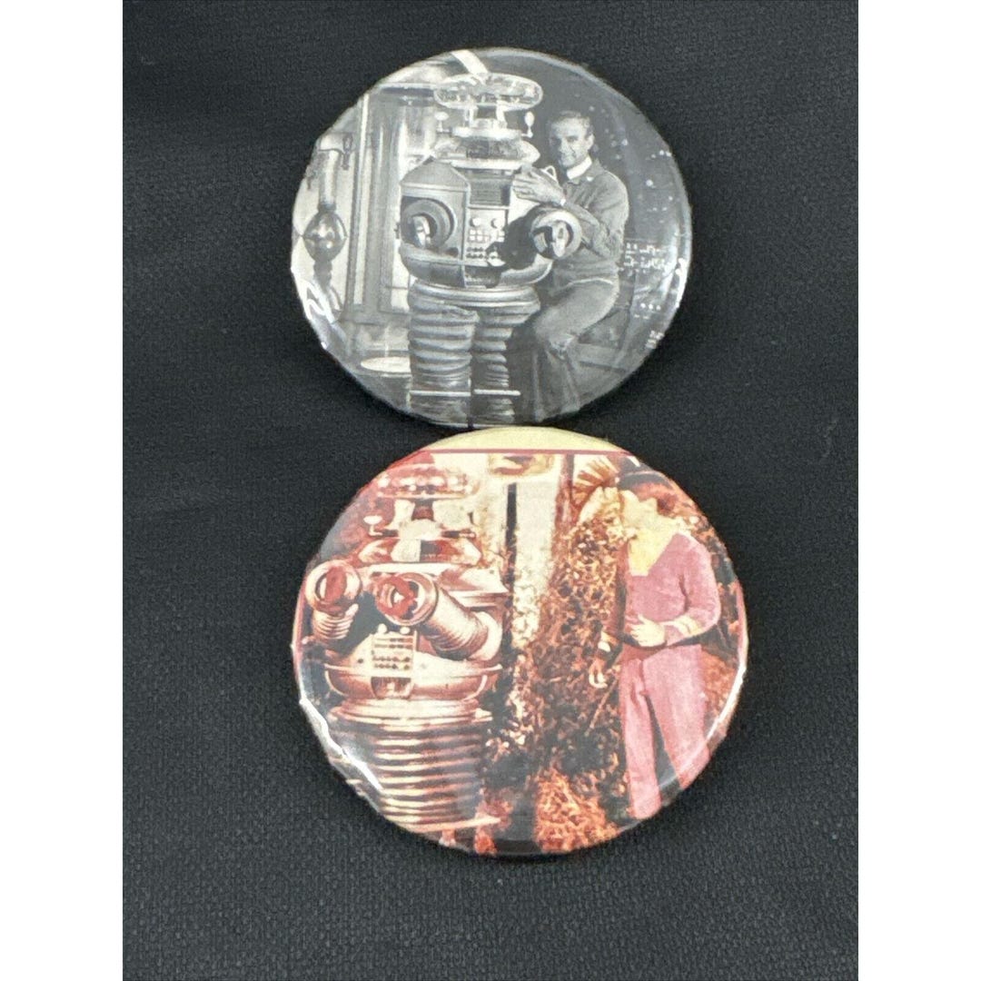 Lost in Space Robot Pins Two 2 1/4 Diameter Pinback TV Show British - Etsy