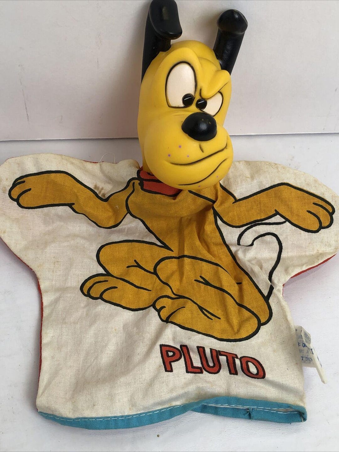 Pluto Hand Puppet 1960s Walt Disney Productions Finger Puppet Vintage ...