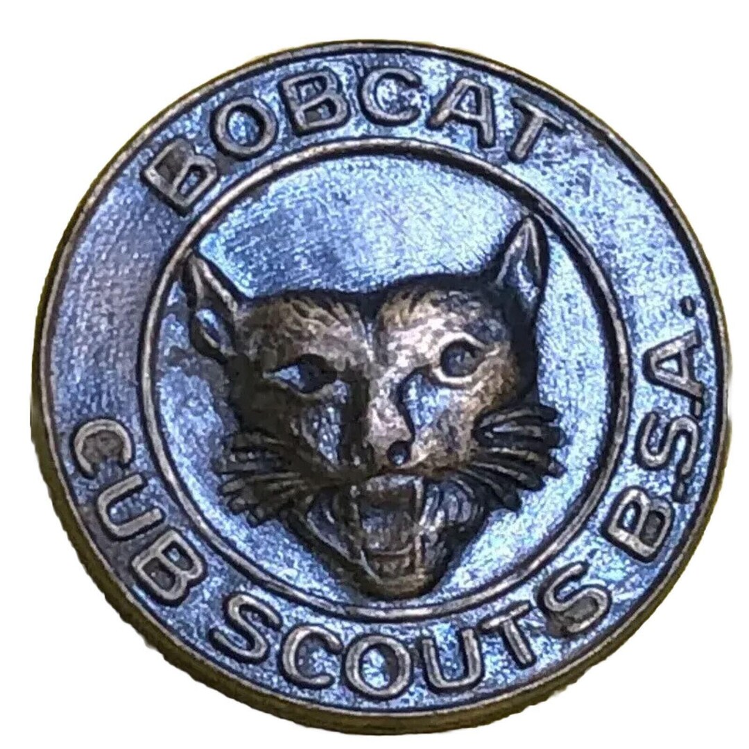 Bobcat Cub Scouts Boy Scouts of America Tack Pin Pin-back Vintage BSA ...