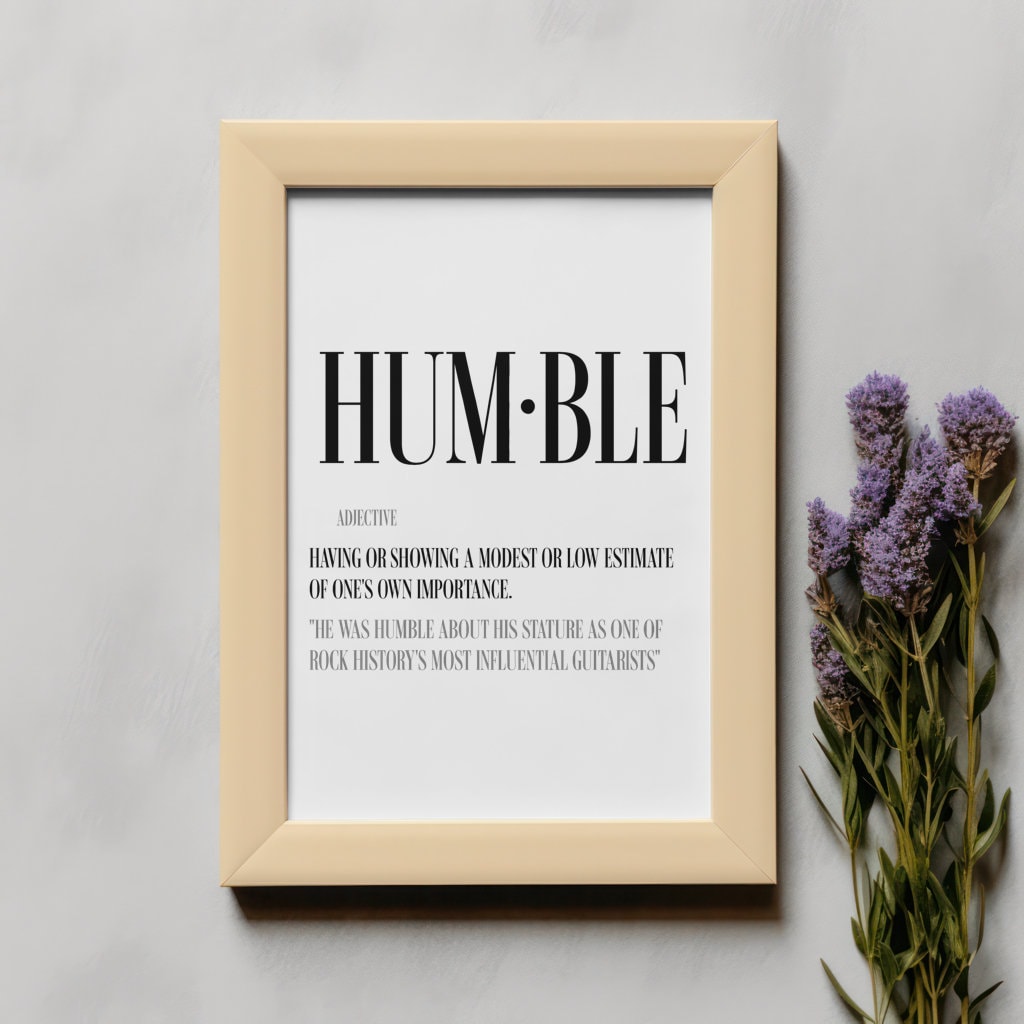 Humble Definition Poster Digital Download - Etsy