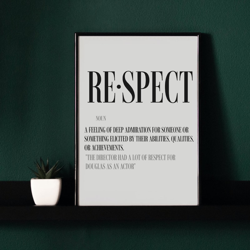 Respect Poster - Etsy